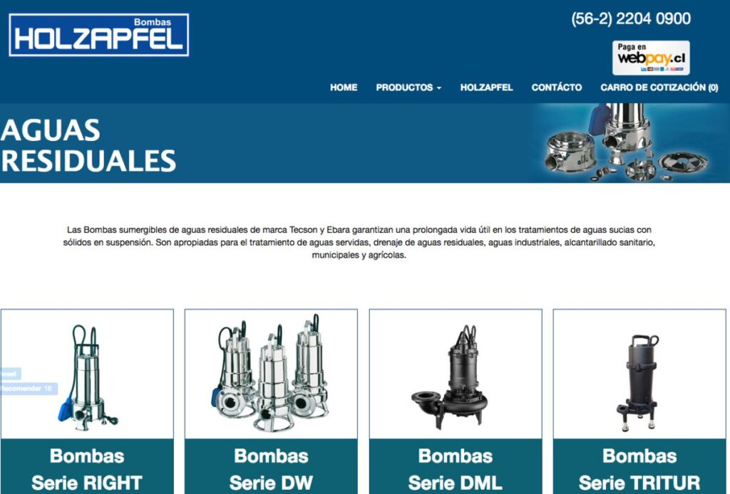 Holzapfel, distribuidores de bombas para agua en Chile - Gourmet Express